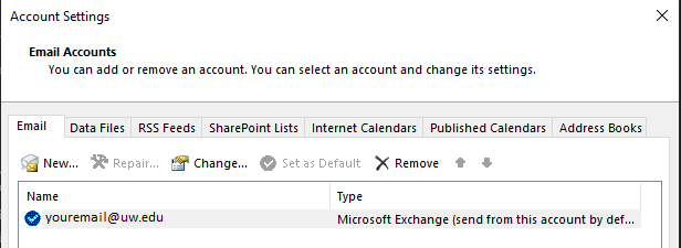 Adding a Shared NetID E-mail to Outlook - UW School of Dentistry